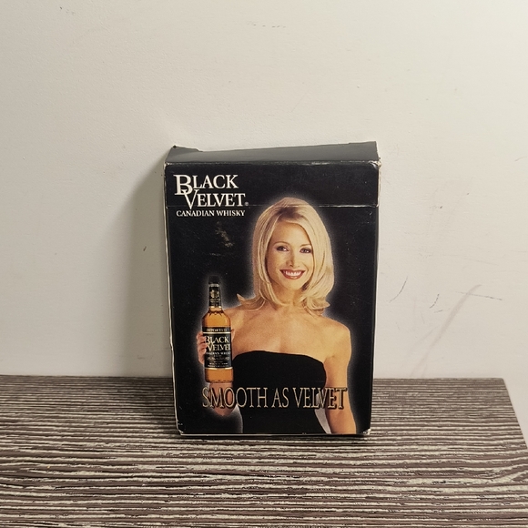 black velvet | Games | Vintage Black Velvet Canadian Whisky Playing ...